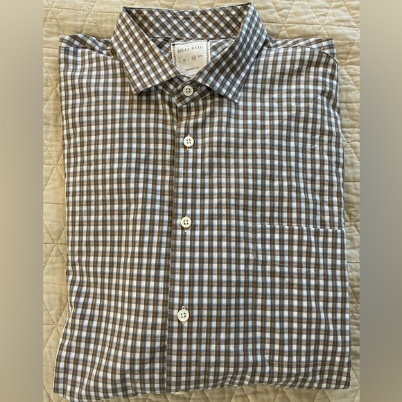 Billy Reid | Shirts | Billy Reid Standard Cut Check Print Spread Collar ...